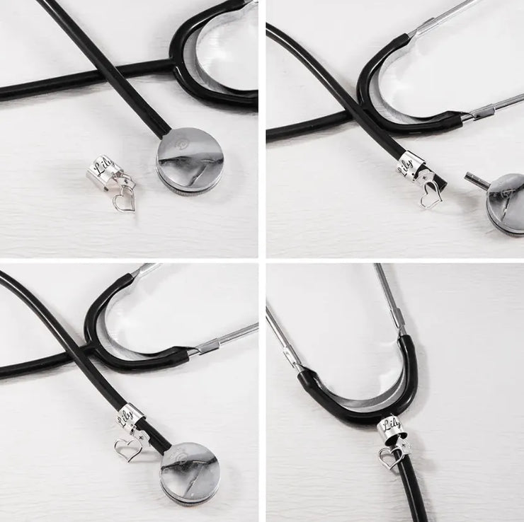 Customizable Stethoscope ID Tag with Engraving & Nurse Cap Charm | Gift ...